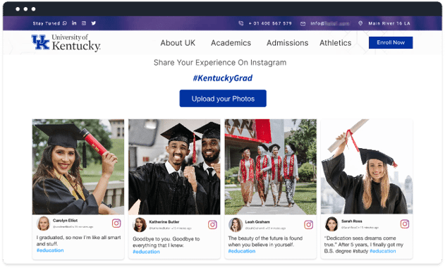 User-Generated Content(UGC) Platform For Higher Education - Taggbox