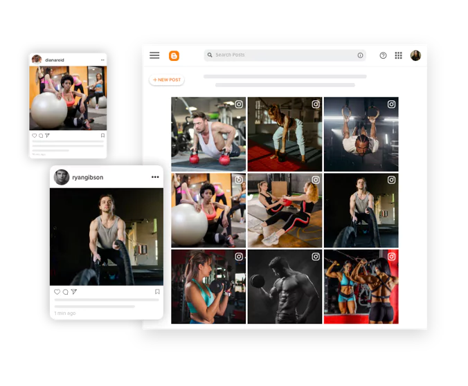 Add Instagram Widget On Blogger Website - Taggbox Widget