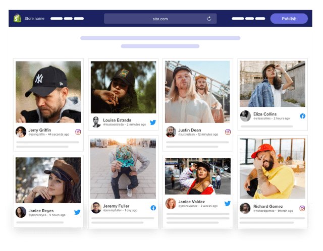 Social Media Widget For Shopify - Taggbox Widget.