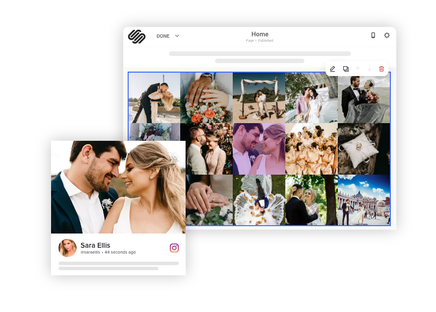 Best Social Media Feed Widget For Squarespace Website - Taggbox Widget