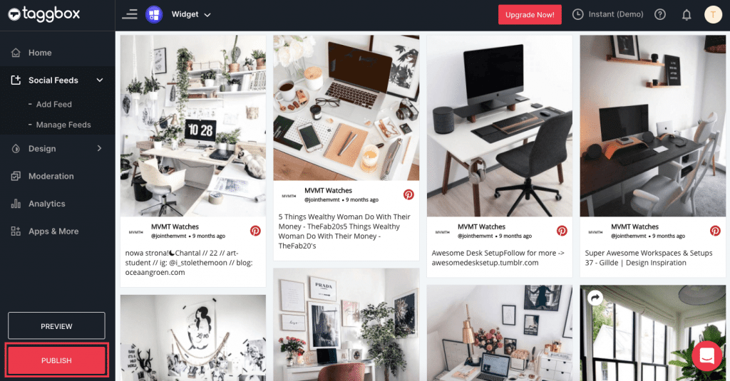 How To Embed Pinterest Boards On Any Website - Taggbox Widget
