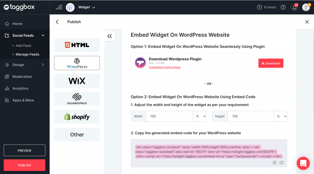 How To Embed Facebook Feed On WordPress Website - Taggbox