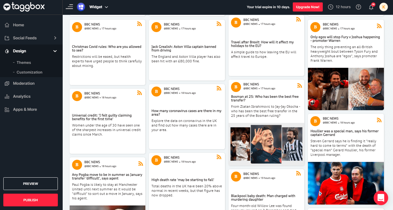 How To Embed Rss Feed On Shopify Website Taggbox